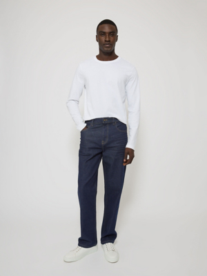Navy Rinse Loose Fit Jeans | Men | George at ASDA