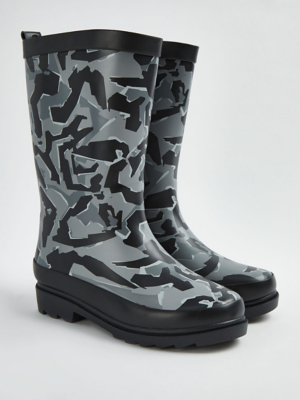 Grey Camouflage Wellington Boots | Kids | George at ASDA