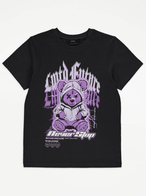 Black Limited Future Teddy T-Shirt | Kids | George at ASDA