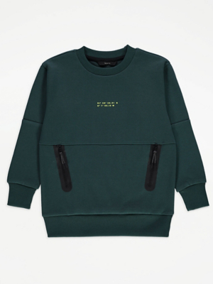 Bottle Green Worldwide Edition Pocket Sweatshirt | Kids | George at ASDA