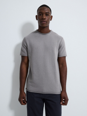 Grey Raw Edge Sweat Top | Men | George at ASDA