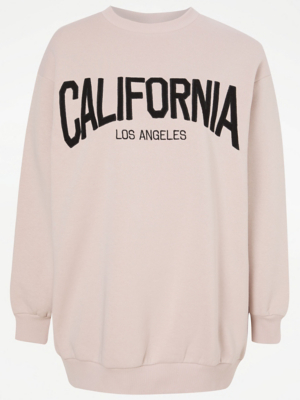Dusty Pink California Oversized Sweatshirt | Women | George at ASDA