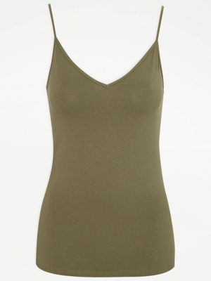 Fitted V Neck Cami Top | Women | George at ASDA