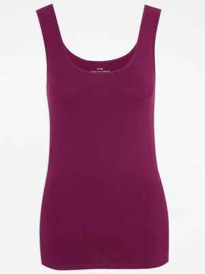 Plum Fitted Jersey Vest | Sale & Offers | George at ASDA