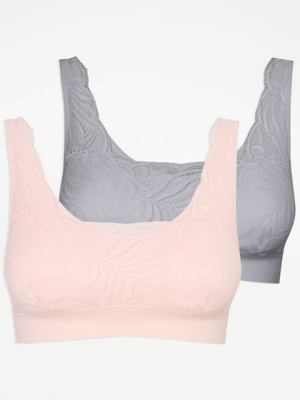 Soft Comfort Lace Seam Free Bras 2 Pack | Lingerie | George at ASDA