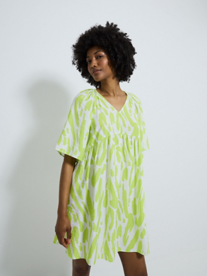 Green Animal Print Wrap Mini Dress | Women | George at ASDA