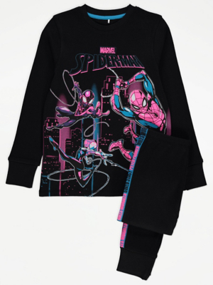 Marvel Spider-Man Miles Morales Neon Pyjamas | Kids | George at ASDA