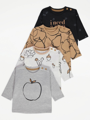 Long Sleeve Tops 4 Pack | Baby | George at ASDA