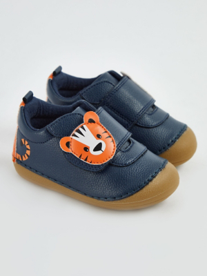 Navy Tiger Strap Fasten Pre-Walker Shoes | Baby | George at ASDA