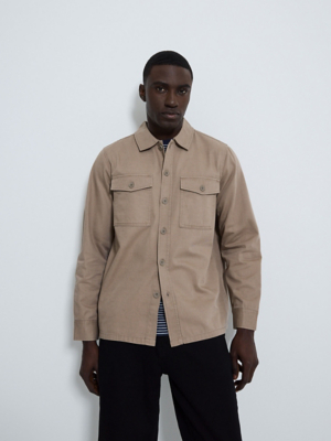 Beige Pocket Shacket | Men | George at ASDA