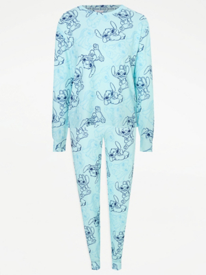 Disney Lilo & Stitch Blue Long Sleeve Pyjamas | Lingerie | George at ASDA