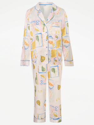 Brunch Satin Long Sleeve Shirt Pyjamas | Lingerie | George at ASDA