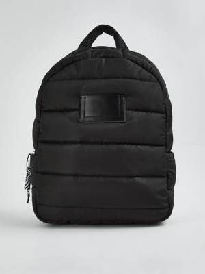 Black Puffy Padded Backpack | Women | George at ASDA
