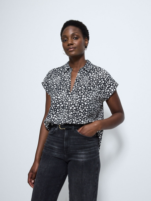 Spotty Collared Popover Blouse | Women | George at ASDA