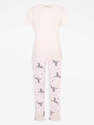 Light Pink Zebra Moon Pyjamas Gift Set | Lingerie | George at ASDA