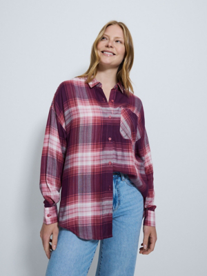 Pink Checked Shirt | Women | George at ASDA