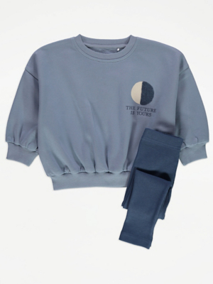 Blue The Future Is Yours Sweatshirt and Leggings Set | Kids | George at ...