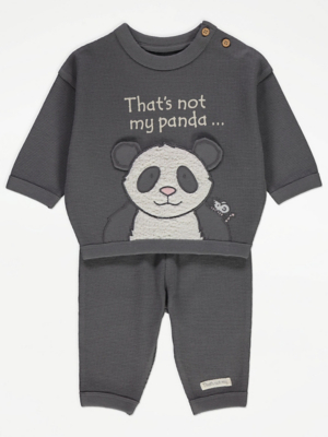 That's Not My... Panda Long Sleeve Waffle Outfit | Baby | George at ASDA