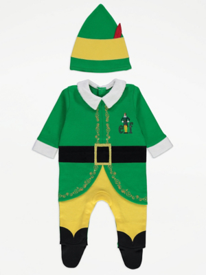 Buddy The Elf Christmas All In One and Hat Outfit | Baby | George at ASDA