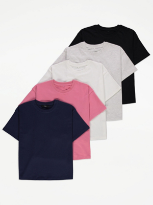 Plain T-Shirts 5 Pack | Kids | George at ASDA
