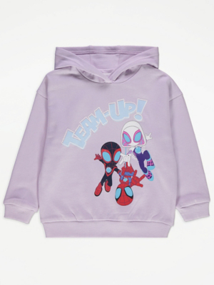 Marvel Spidey & Friends Lilac Slogan Hoodie | Kids | George at ASDA