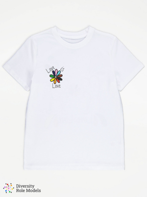 Diversity Role Models Pride Love Is Love Flower T-Shirt | Kids | George ...