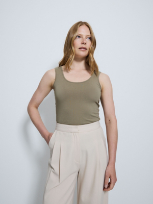 Khaki Basic Vest | Women | George at ASDA