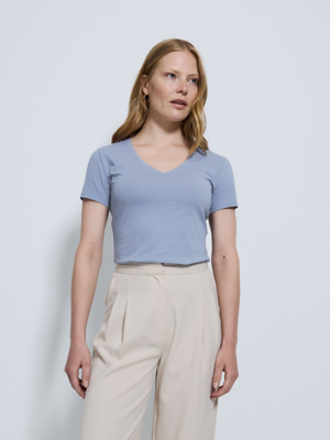 Blue Basic V Neck Top | Women | George at ASDA