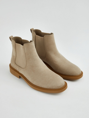 Wide Fit Stone Suedette Chelsea Boots | Women | George at ASDA