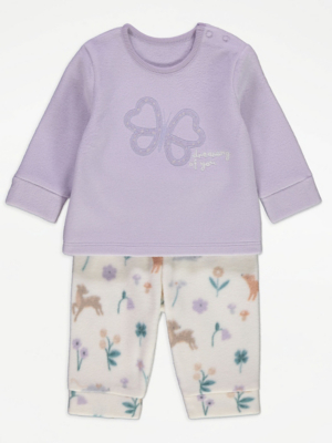 Butterfly Fleece Long Sleeve Pyjamas | Baby | George at ASDA