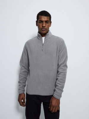Grey Fleece Quarter Zip Jumper | Men | George at ASDA