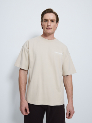 Neutral Unlimited Slogan Oversized T-Shirt | Men | George at ASDA