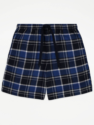 Blue Checked Lounge Shorts | Men | George at ASDA
