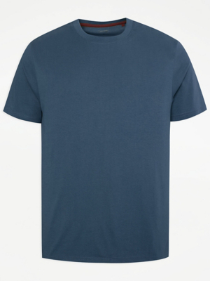 Slate Blue Crew Neck T-Shirt | Men | George at ASDA