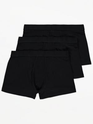 Black A-Front Trunks 3 Pack | Men | George at ASDA