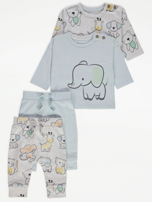 Animal Long Sleeve Top and Joggers Set 2 Pack | Baby | George at ASDA