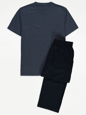 Navy Short Sleeve Pyjamas | Men | George at ASDA