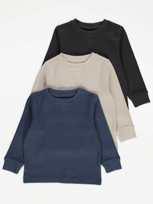 Long Sleeve Waffle Tops 3 Pack | Kids | George at ASDA