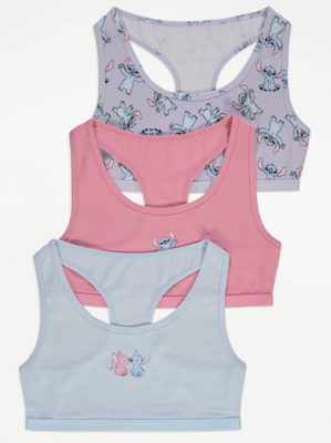 Disney Lilo and Stitch Angel Crop Tops 3 Pack | Kids | George at ASDA