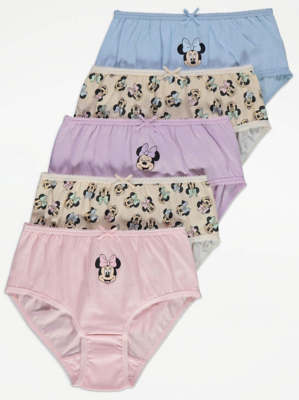 Disney Minnie Mouse Pastel Briefs 5 Pack | Kids | George at ASDA