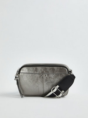 Metallic Silver Striped Strap Camera Bag | Women | George at ASDA