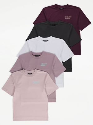 Exclusive Division Oversized T-Shirts 5 Pack | Kids | George at ASDA