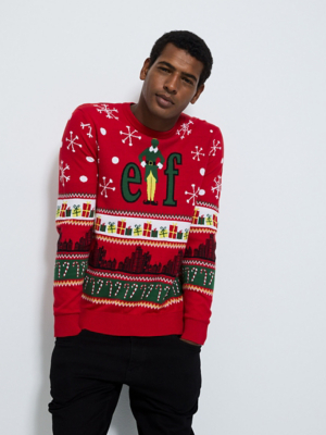 Elf Fairisle Red Christmas Jumper | Men | George at ASDA