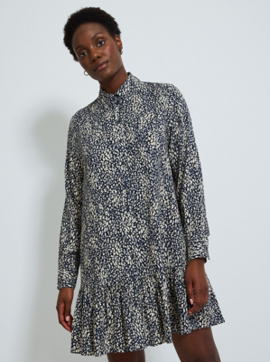 Slate Blue Animal Print Mini Shirt Dress | Women | George at ASDA