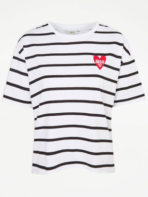 White Striped Lobster T-Shirt | Women | George at ASDA