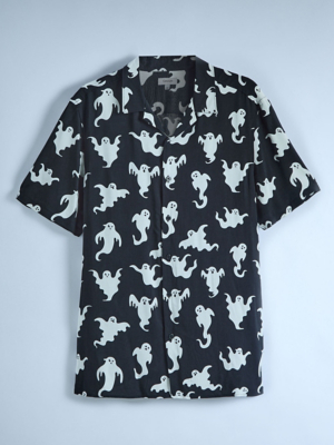 Halloween Black Ghost Short Sleeve Shirt | Men | George at ASDA