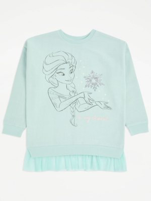 Disney Frozen Elsa Mint Slogan Sweatshirt | Kids | George at ASDA