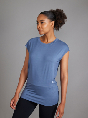 Gym Locker Blue Longline Yoga Top | Women | George at ASDA