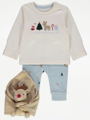 Christmas Cream Boucle Pyjamas and Comforter | Baby | George at ASDA