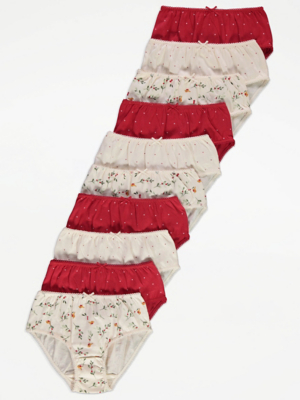 Red Robin Heart Briefs 10 Pack | Kids | George at ASDA